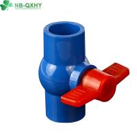 China Deep Blue Red Handle Building Materials Flexible Ball Valve for Water Supply System for sale