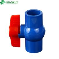China Deep Blue Red Handle Building Materials Flexible Ball Valve for Water Supply System for sale