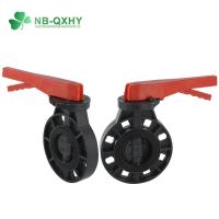 China Water Supply 8 prime prime DIN ANSI JIS Standard Auto Sealed PVC UPVC Butterfly Valve for sale