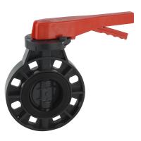 China Water Supply 8 prime prime DIN ANSI JIS Standard Auto Sealed PVC UPVC Butterfly Valve for sale