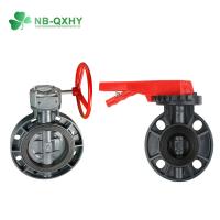 China Water Supply 8 prime prime DIN ANSI JIS Standard Auto Sealed PVC UPVC Butterfly Valve for sale