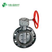 China Water Supply 8 prime prime DIN ANSI JIS Standard Auto Sealed PVC UPVC Butterfly Valve for sale