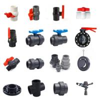 China Water Supply 8 prime prime DIN ANSI JIS Standard Auto Sealed PVC UPVC Butterfly Valve for sale