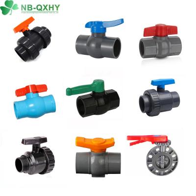 China Chinese PVC Single/True Union Valve QX Structure for Water Supply Compact/ Octangle Design for sale