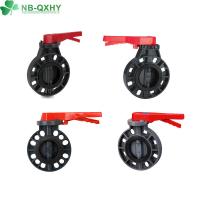 China Water Supply Flange Connection PVC Butterfly Valve with Manual Driving Mode for sale
