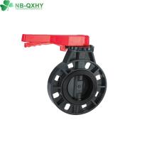 China Water Supply Flange Connection PVC Butterfly Valve with Manual Driving Mode for sale
