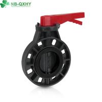 China Water Supply Flange Connection PVC Butterfly Valve with Manual Driving Mode for sale