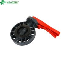China Water Supply Flange Connection PVC Butterfly Valve with Manual Driving Mode for sale