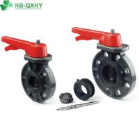 China Flange End Connect PVC Manual Water Butterfly Valve for Normal Pressure Water Supply for sale