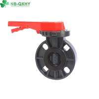China Flange End Connect PVC Manual Water Butterfly Valve for Normal Pressure Water Supply for sale