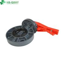 China Flange End Connect PVC Manual Water Butterfly Valve for Normal Pressure Water Supply for sale