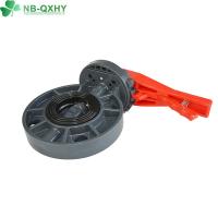 China Flange End Connect PVC Manual Water Butterfly Valve for Normal Pressure Water Supply for sale
