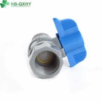China Blue Butterfly Handle PVC Male Female Thread Ball Valve for Straight Through Type Channel for sale