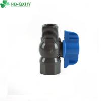 China 2 Inch UPVC Plastic Ball Valve with Dark Grey Blue Handle and Excellent Normal Pressure for sale
