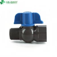 China 2 Inch UPVC Plastic Ball Valve with Dark Grey Blue Handle and Excellent Normal Pressure for sale