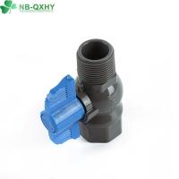 China 2 Inch UPVC Plastic Ball Valve with Dark Grey Blue Handle and Excellent Normal Pressure for sale