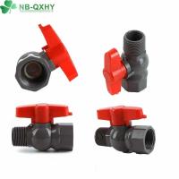 China Male Thread PVC Ball Valve Agricultural Field Red Handle Customized Request for sale