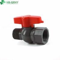 China Male Thread PVC Ball Valve Agricultural Field Red Handle Customized Request for sale