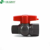 China Male Thread PVC Ball Valve Agricultural Field Red Handle Customized Request for sale