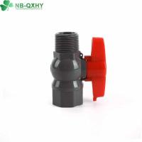 China Male Thread PVC Ball Valve Agricultural Field Red Handle Customized Request for sale