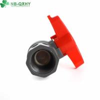 China Male Thread PVC Ball Valve Agricultural Field Red Handle Customized Request for sale