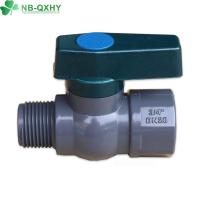 China JIS Standard Plastic Red Blue Green Handle PVC Female Threaded and Male Ball Water Valve for sale