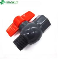 China JIS Standard Plastic Red Blue Green Handle PVC Female Threaded and Male Ball Water Valve for sale