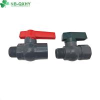 China JIS Standard Plastic Red Blue Green Handle PVC Female Threaded and Male Ball Water Valve for sale