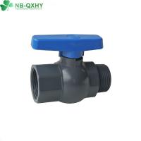 China JIS Standard Plastic Red Blue Green Handle PVC Female Threaded and Male Ball Water Valve for sale