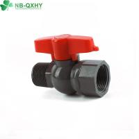 China JIS Standard Plastic Red Blue Green Handle PVC Female Threaded and Male Ball Water Valve for sale