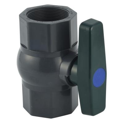 China Direct Supply PVC Ball Valve with Glue Connection Form and Straight Through Type Channel for sale
