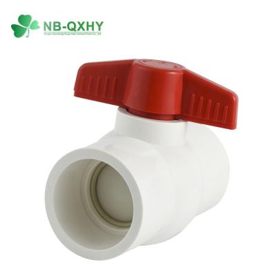 China Water Supply Plastic UPVC PVC Compact Ball Valve with Socket Thread End ASTM Standard for sale
