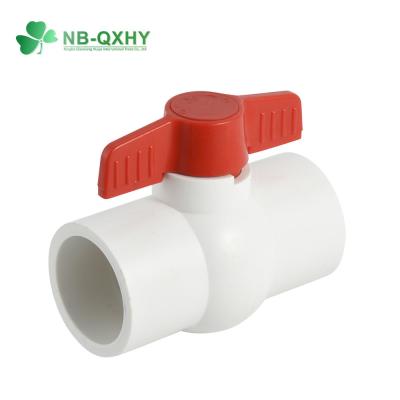 China UV Protection 1 1/2 prime prime PVC DIN Socket Plastic Ball Valve for Water Treatment for sale