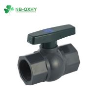 China Dark Green Handle Female PVC Ball Valve for Water Supply and Long-lasting PVC Material for sale