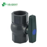 China Dark Green Handle Female PVC Ball Valve for Water Supply and Long-lasting PVC Material for sale