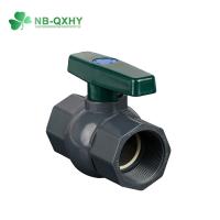 China Dark Green Handle Female PVC Ball Valve for Water Supply and Long-lasting PVC Material for sale