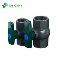 China Dark Green Handle Female PVC Ball Valve for Water Supply and Long-lasting PVC Material for sale