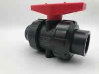 China Industry Pn16 PVC Grey True Union Ball Valve with Foot Socket or Threaded Connection Form for sale