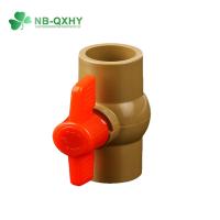 China PVC Brown Body Compact Ball Valve with 100% Material and Thread Connection in Brazil for sale