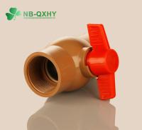 China PVC Brown Body Compact Ball Valve with 100% Material and Thread Connection in Brazil for sale