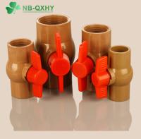 China PVC Brown Body Compact Ball Valve with 100% Material and Thread Connection in Brazil for sale