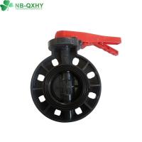 China Water Media Flange Connection Form PVC Butterfly Valve All Size in South America for sale