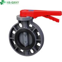 China Water Media Flange Connection Form PVC Butterfly Valve All Size in South America for sale