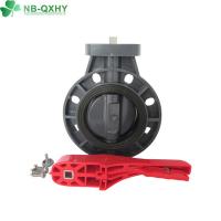 China Water Media Flange Connection Form PVC Butterfly Valve All Size in South America for sale