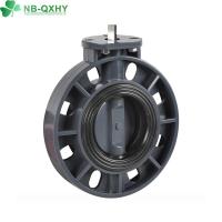 China Water Media Flange Connection Form PVC Butterfly Valve All Size in South America for sale