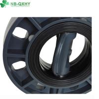 China Water Media Flange Connection Form PVC Butterfly Valve All Size in South America for sale