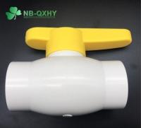 China QX Smooth Surface White Compact Ball Valve with Yellow Handle Performance US 5/Piece for sale