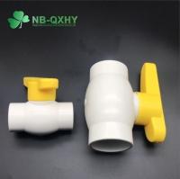 China QX Smooth Surface White Compact Ball Valve with Yellow Handle Performance US 5/Piece for sale