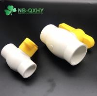 China QX Smooth Surface White Compact Ball Valve with Yellow Handle Performance US 5/Piece for sale