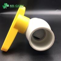 China QX Smooth Surface White Compact Ball Valve with Yellow Handle Performance US 5/Piece for sale